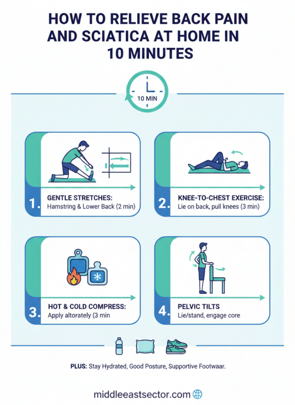 How to Relieve Back Pain and Sciatica at Home in 10 Minutes
