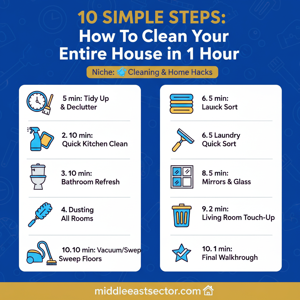 10 Simple Steps on How To Clean Your Entire House in 1 Hour