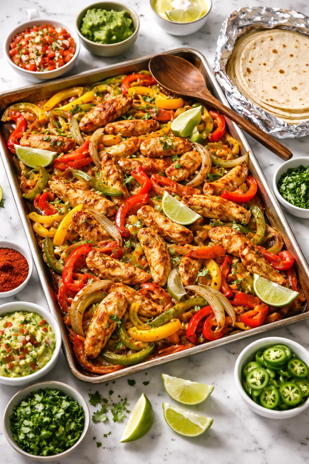 Sheet Pan Chicken Fajitas - Midd Leeast Sector