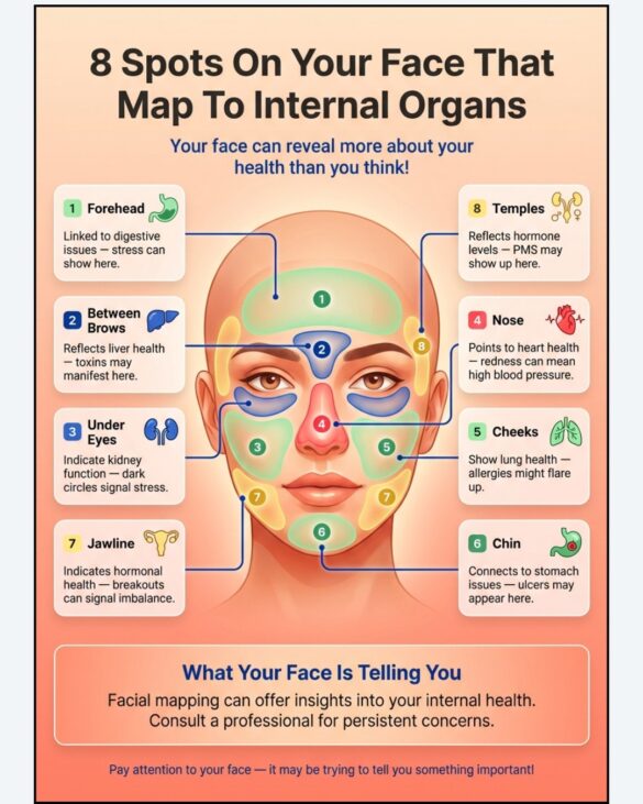 8 Spots On Your Face That Map To Internal Organs