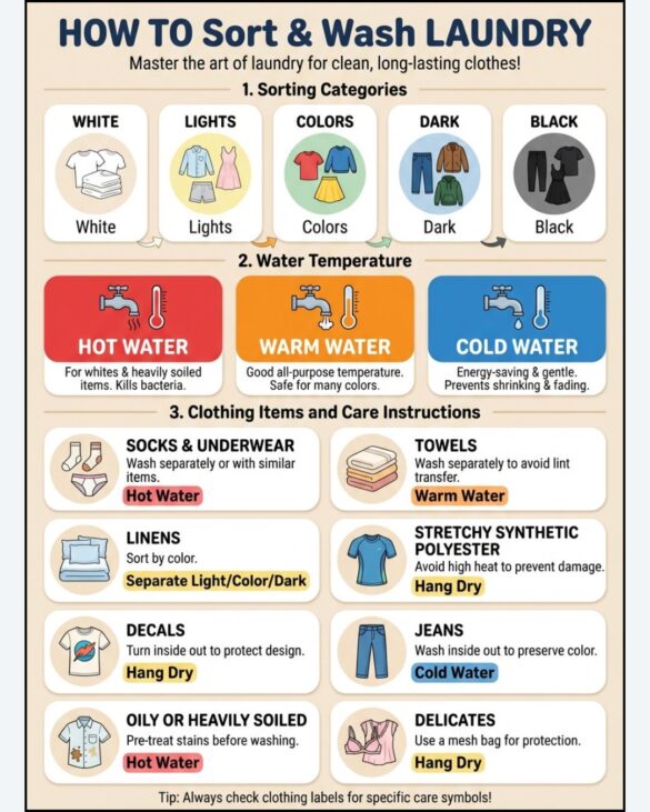 How to Sort & Wash laundry